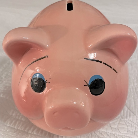 Accents | Vintage Mid Century Pottery Pink Fat Belly Curly Tail Piggy ...